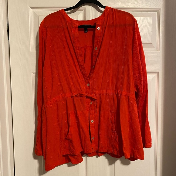 torrid | Tops | Torrid Red Eyelet Top Size 4 | Poshmark